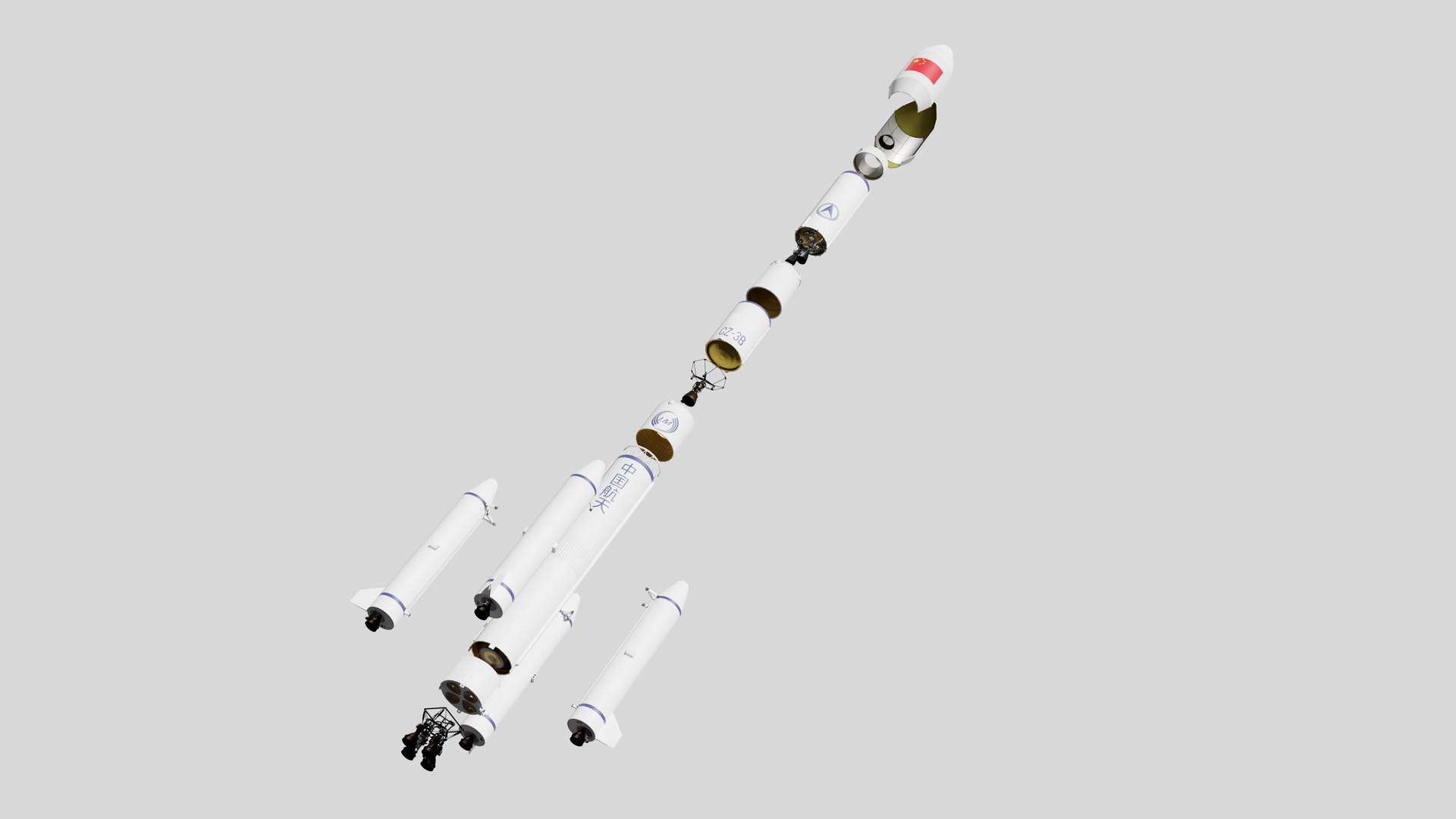 Long March 3B LaunchVechale---Blend-FBX 3D Model - TurboSquid 2076718