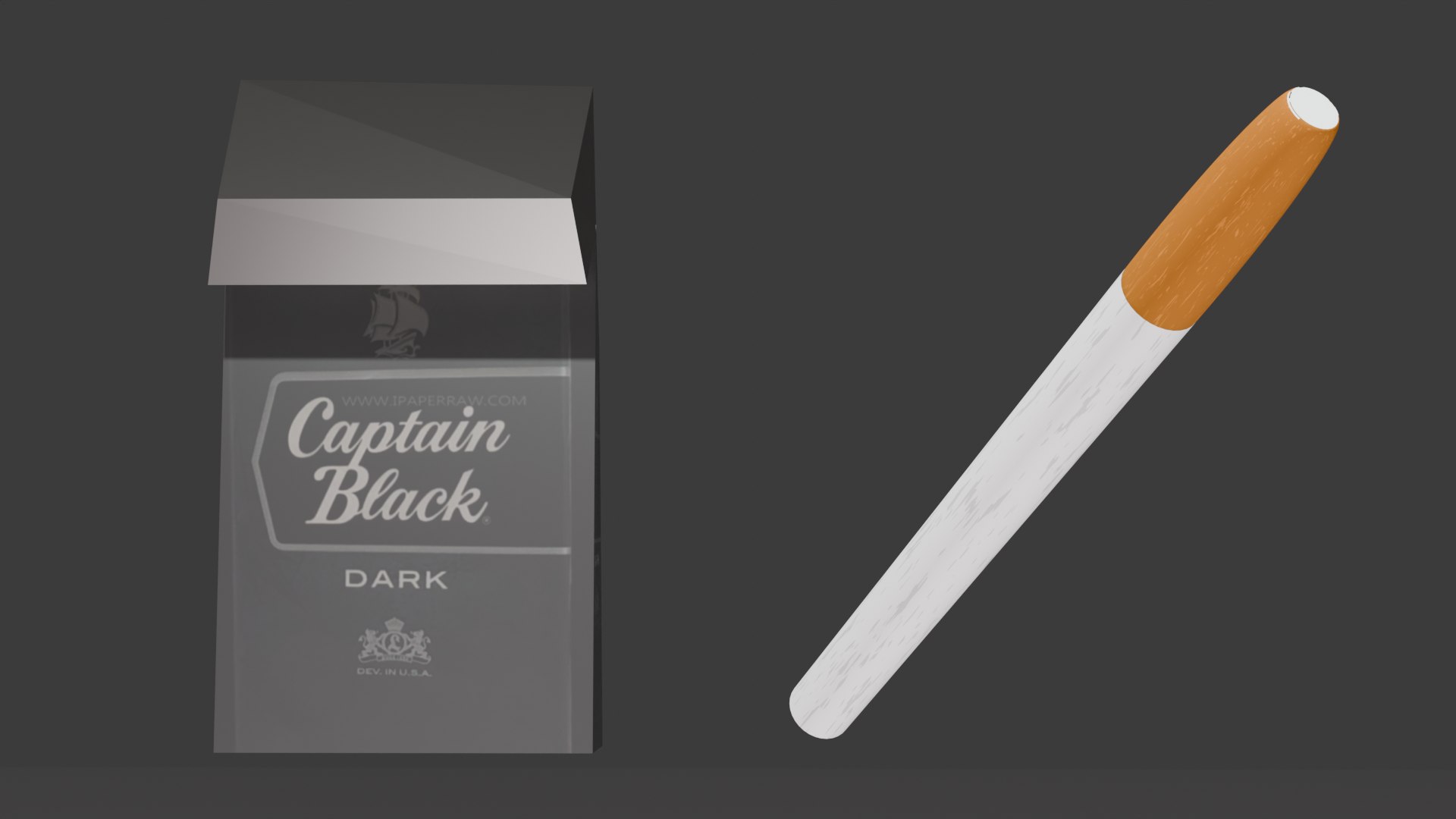 3D Captain Black Cigarette - TurboSquid 2419724