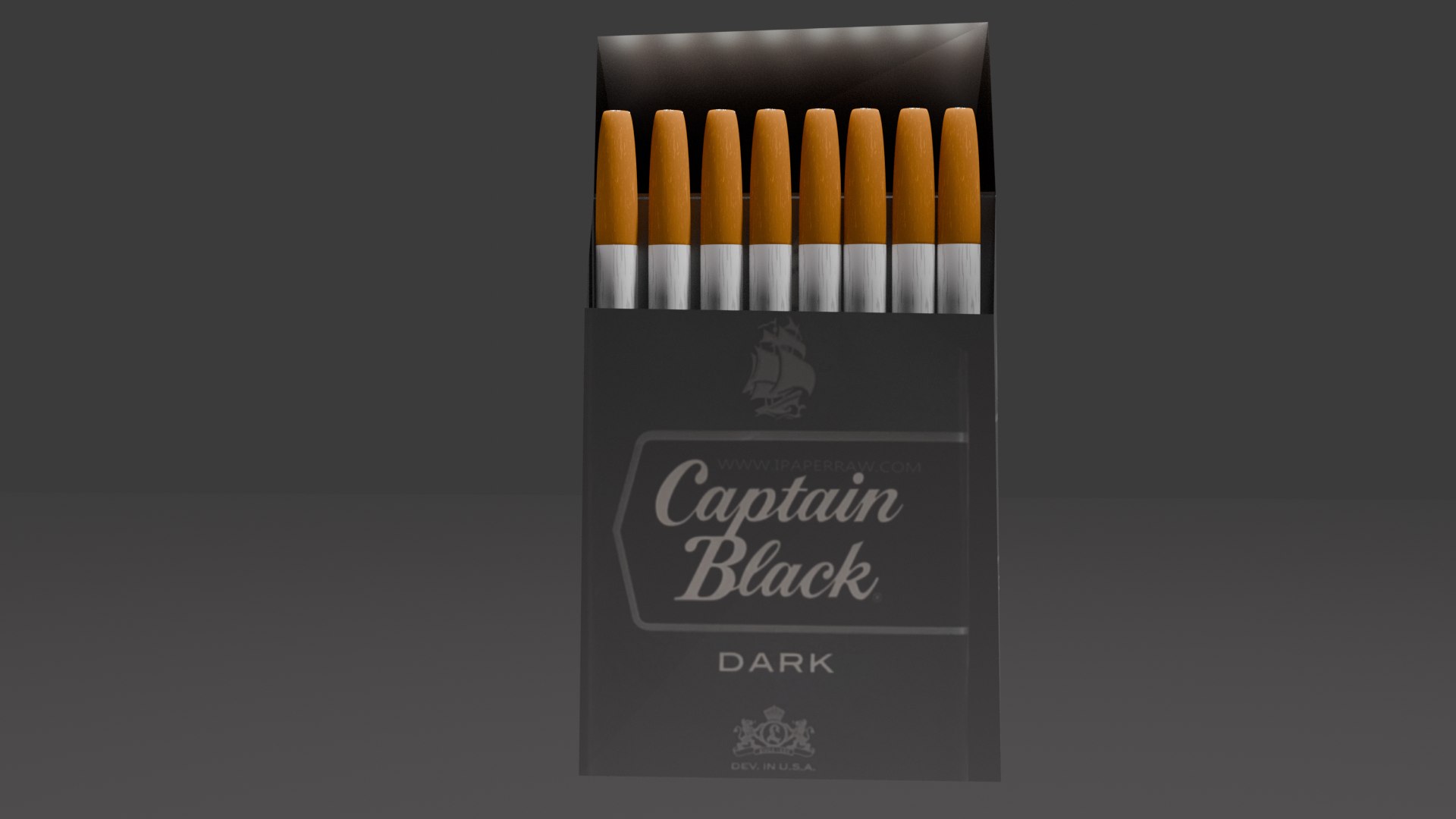 3D Captain Black Cigarette - TurboSquid 2419724