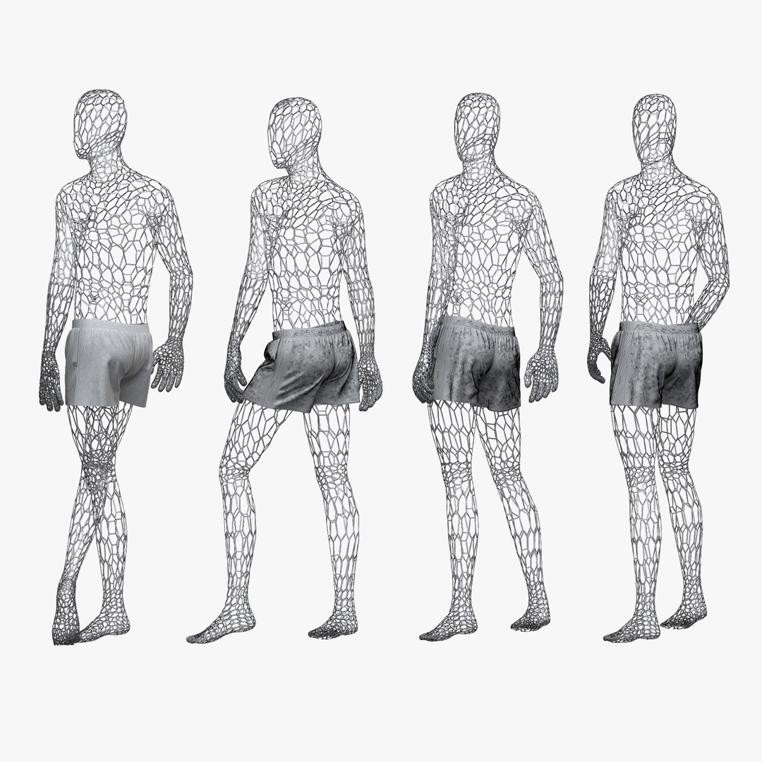 3D Set Male Wire Mannequin Model - TurboSquid 1179403