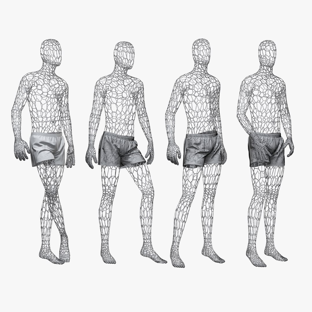 3D Set Male Wire Mannequin Model - TurboSquid 1179403