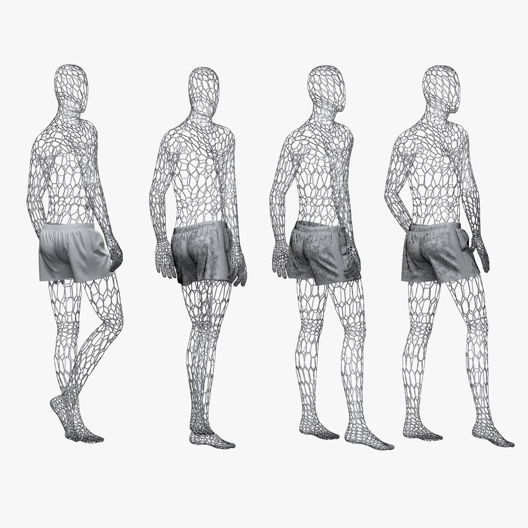 3D Set Male Wire Mannequin Model - TurboSquid 1179403