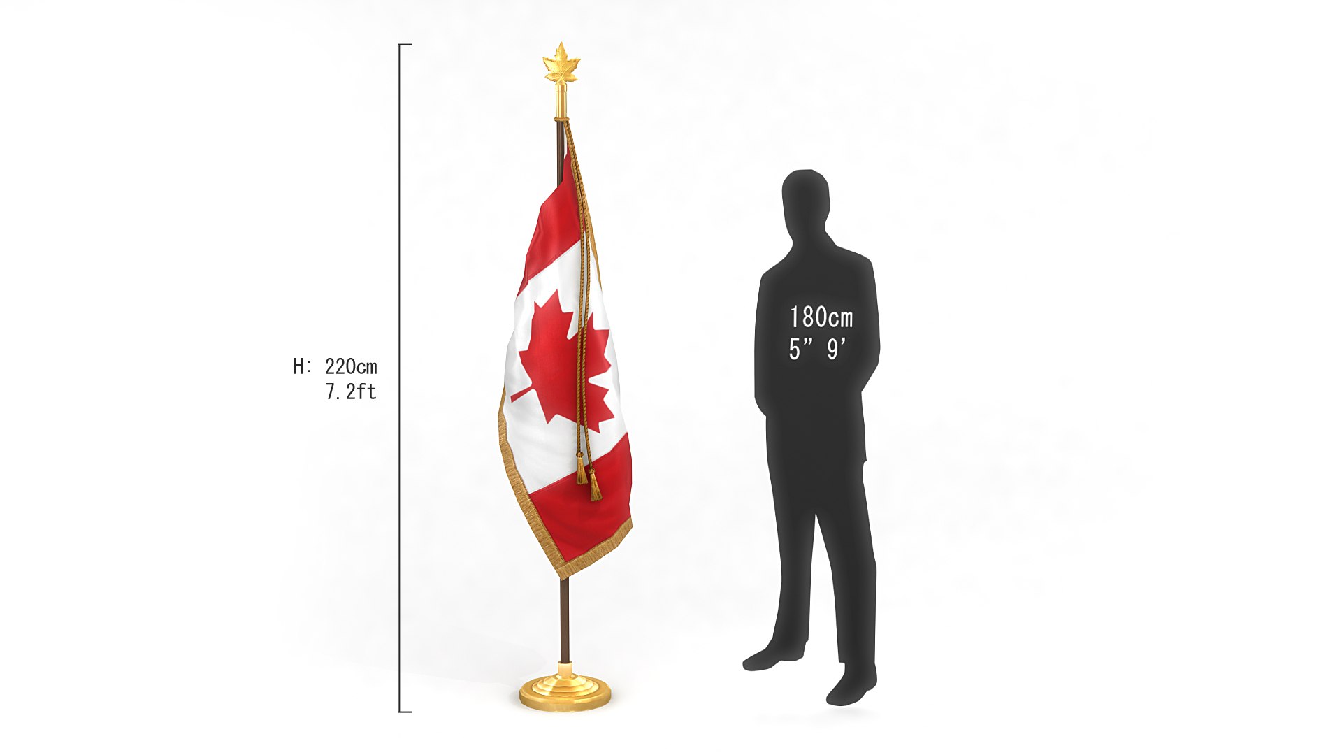 3D Canadian Flag Pack - TurboSquid 1626843
