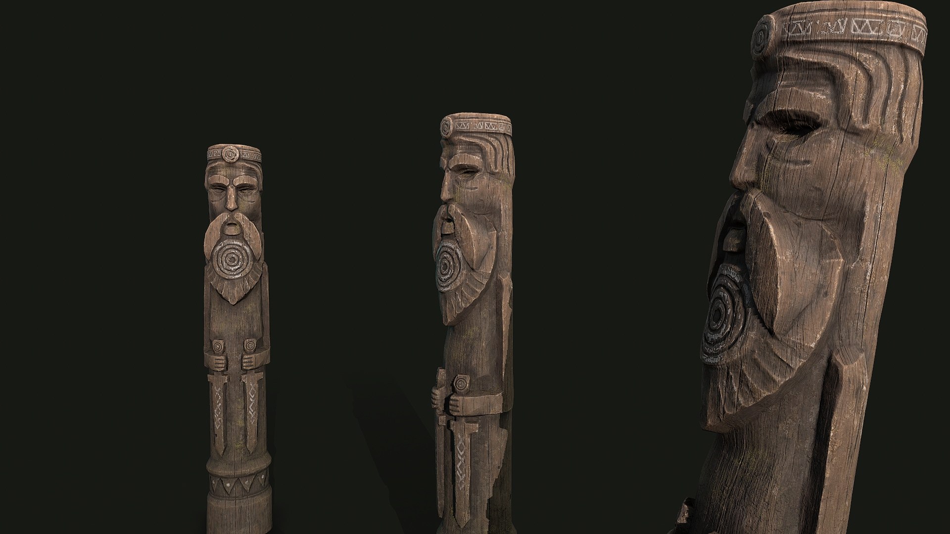 3D Totem Wood 3 - TurboSquid 2135277