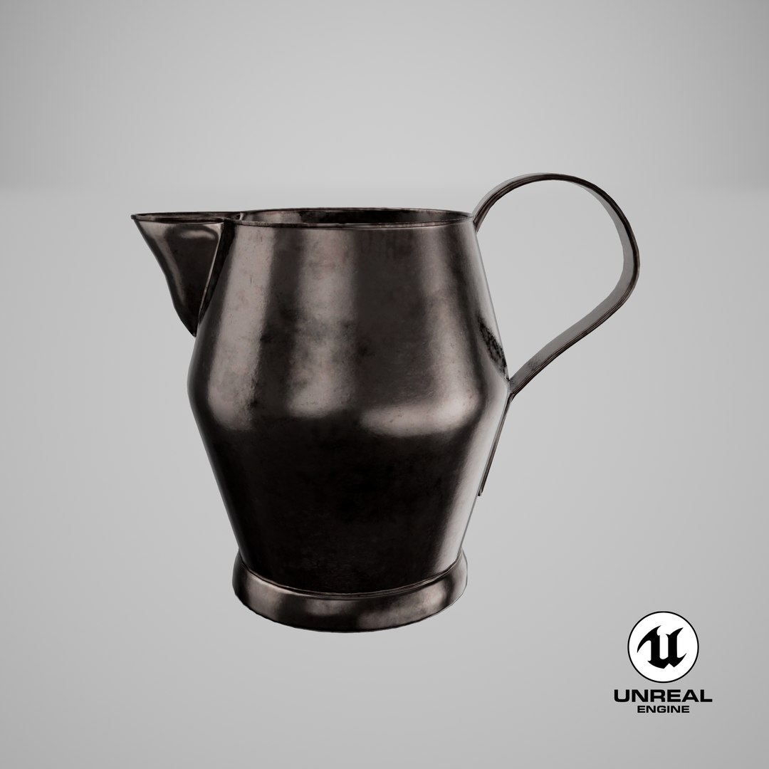 Pewter-pitchers---dark-stout-pitcher 3D Model - TurboSquid 1167493
