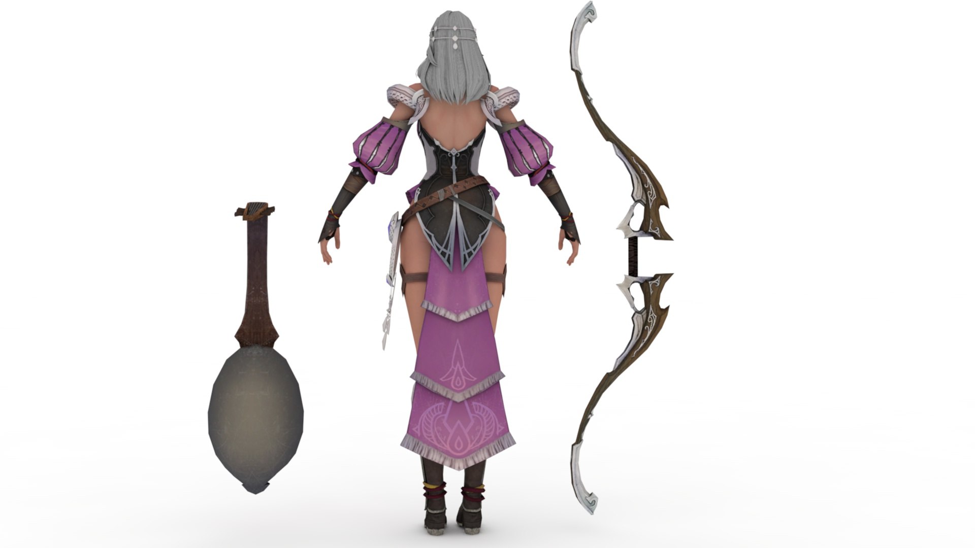 For Female Archer Girl Cartoon Stock 3D - TurboSquid 1804200