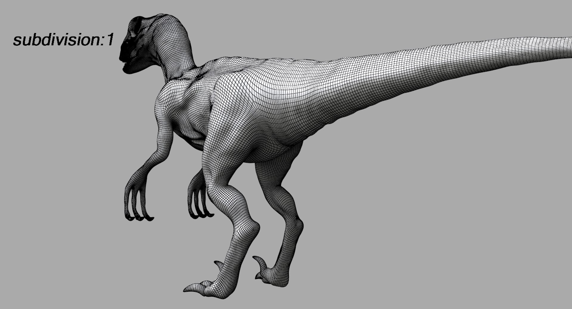 realistic raptor rigged 3d model