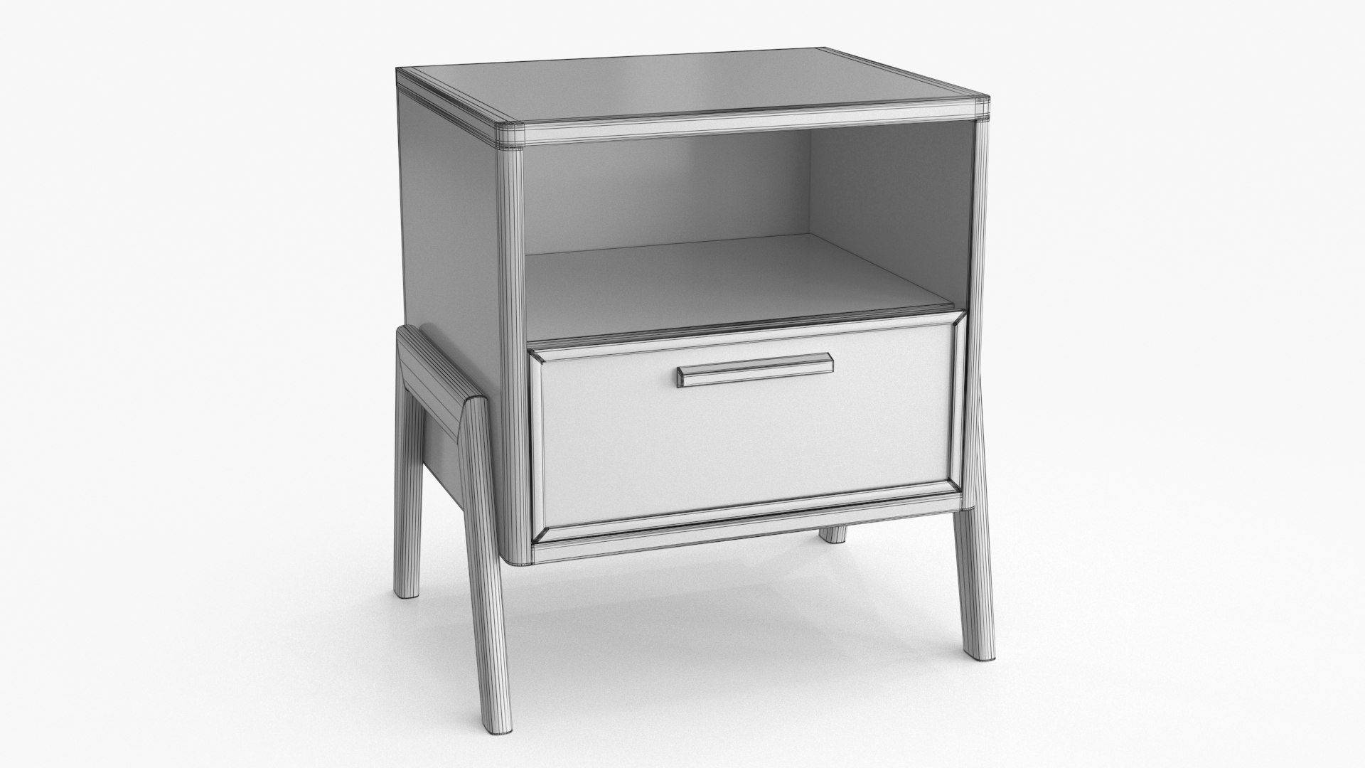 3D Model Nadene Coffee Table And Nightstand Brown - TurboSquid 2339847