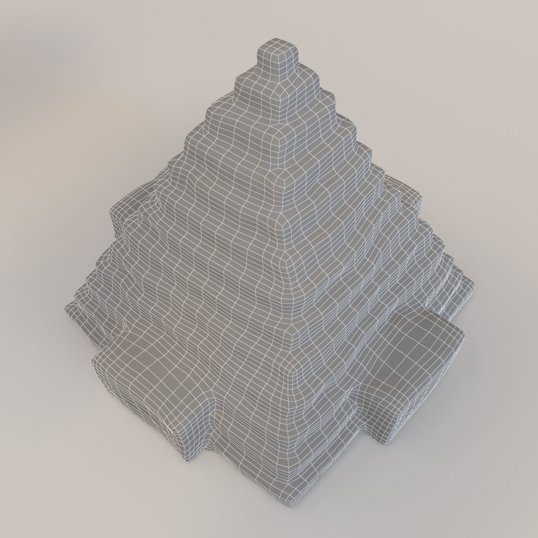3d Stone Pyramid Model