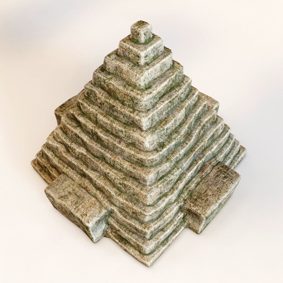 3d Stone Pyramid Model