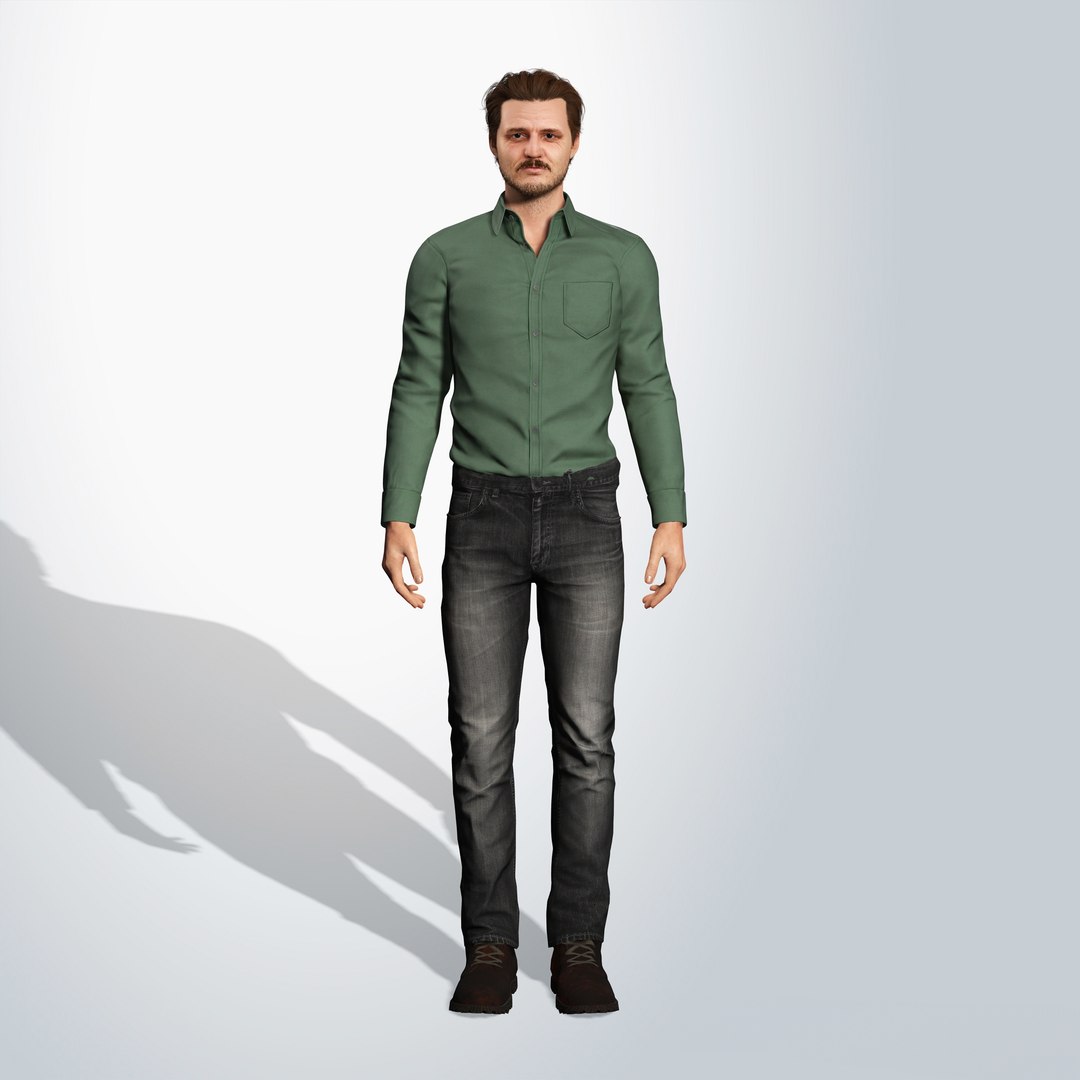 3D Pedro Pascal Character Low-poly - TurboSquid 2419217