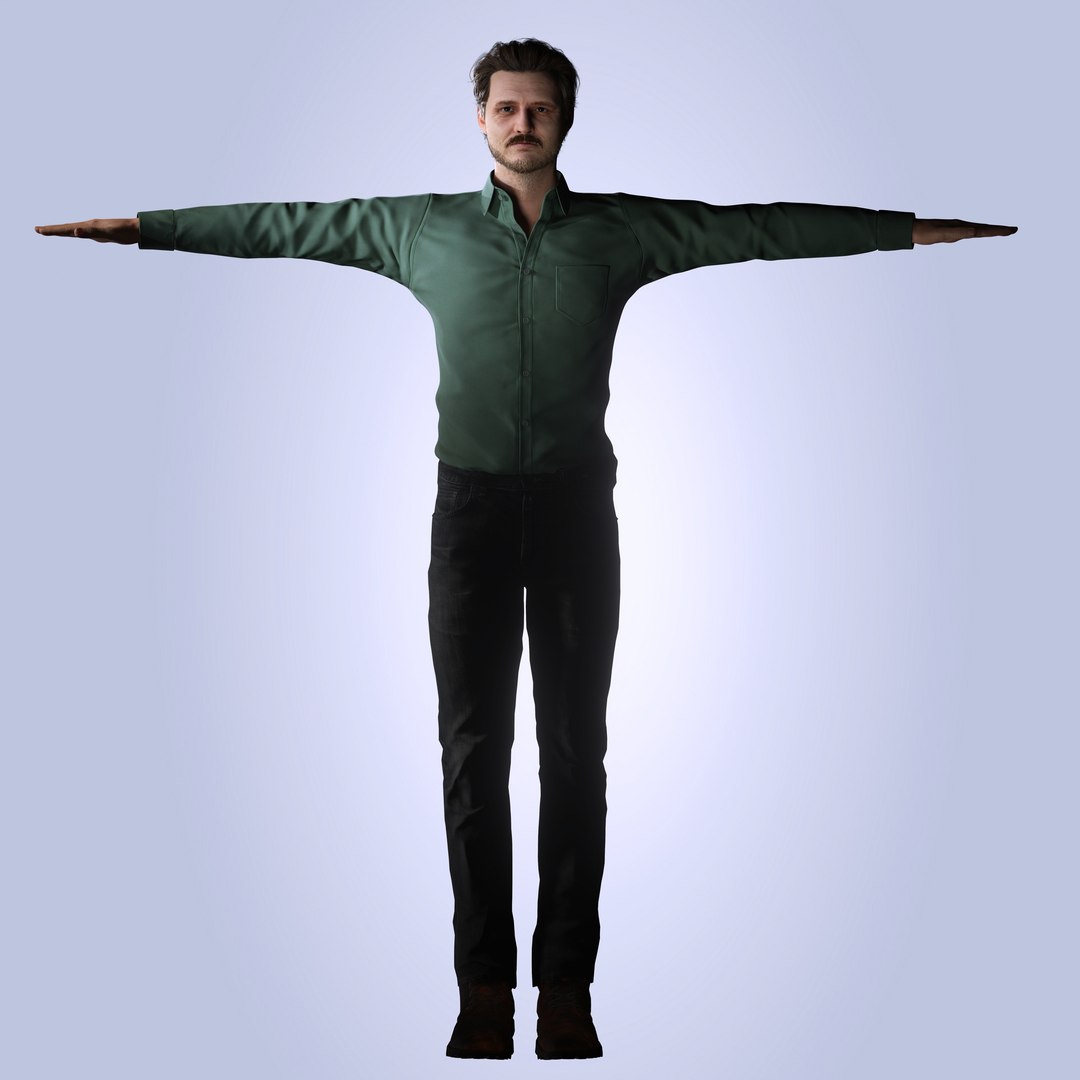 3D Pedro Pascal Character Low-poly - TurboSquid 2419217