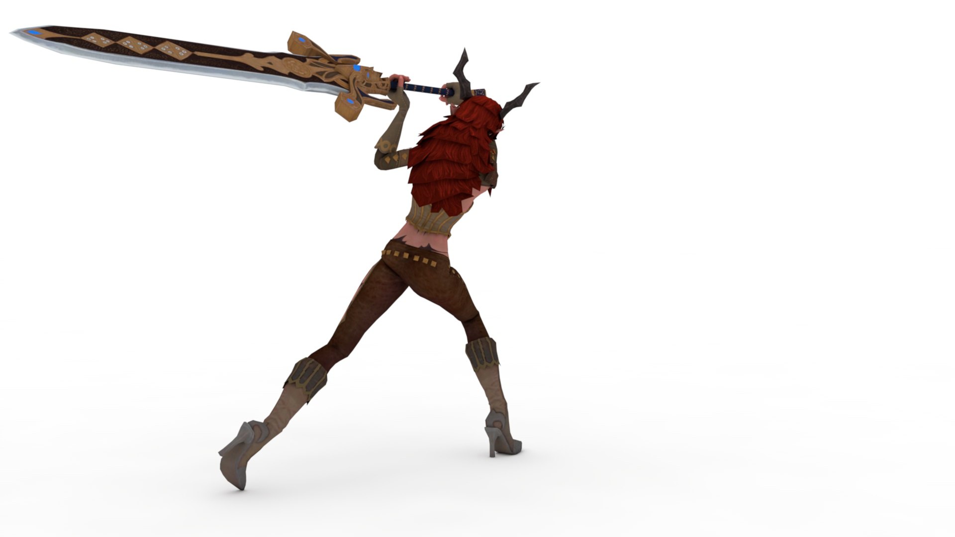 Sword Girl Model 3D - TurboSquid 1844912