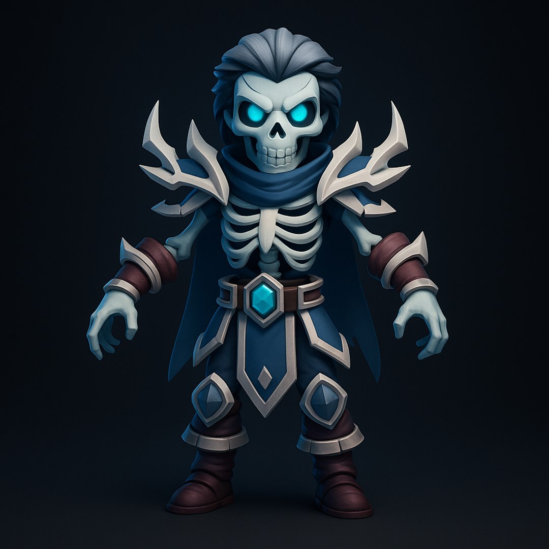 3D Model Armored Skeleton Warrior Dark Fantasy - TurboSquid 2432540