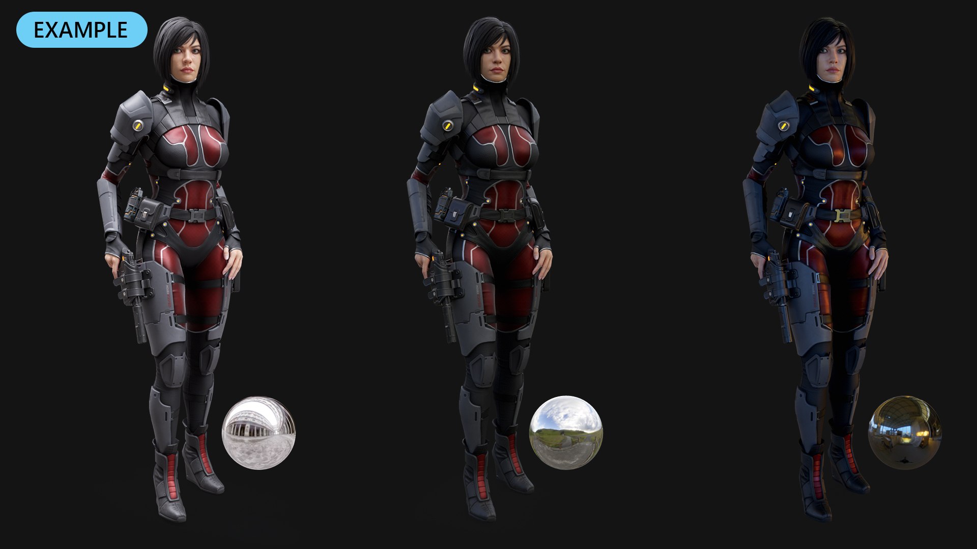 Futuristic Female Assassin 3D - TurboSquid 2115637