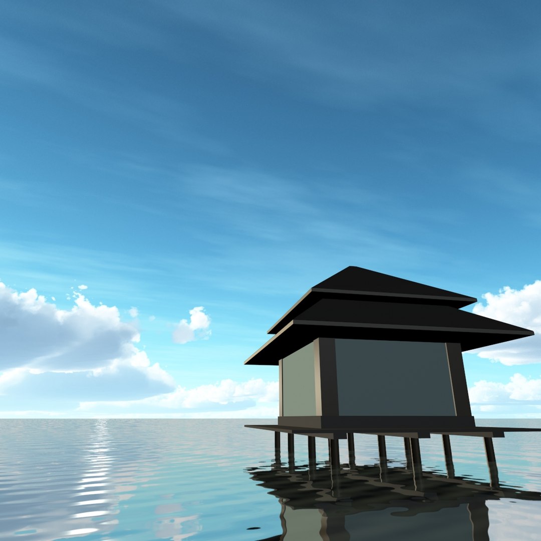 3d sky clouds architectural model