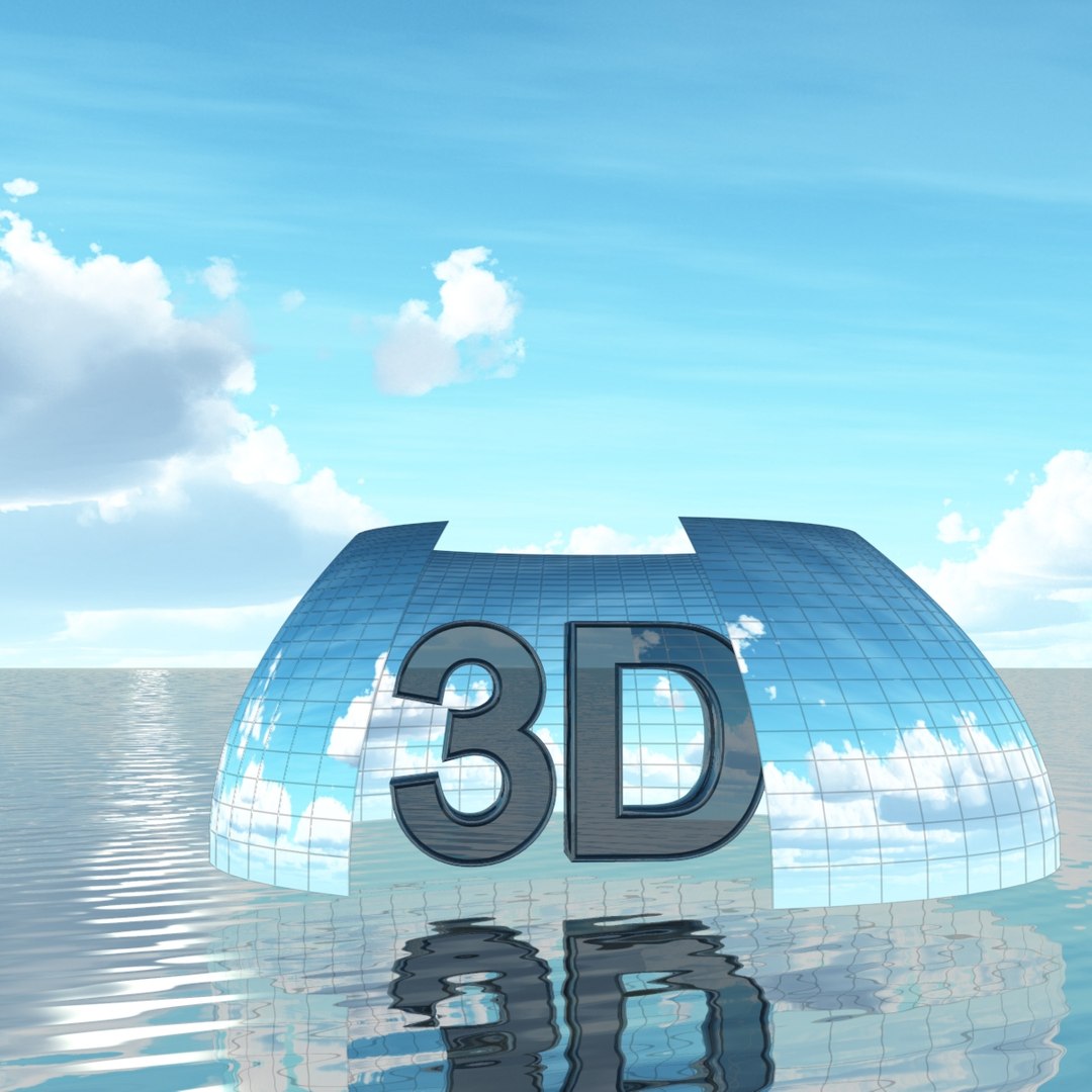 3d sky clouds architectural model