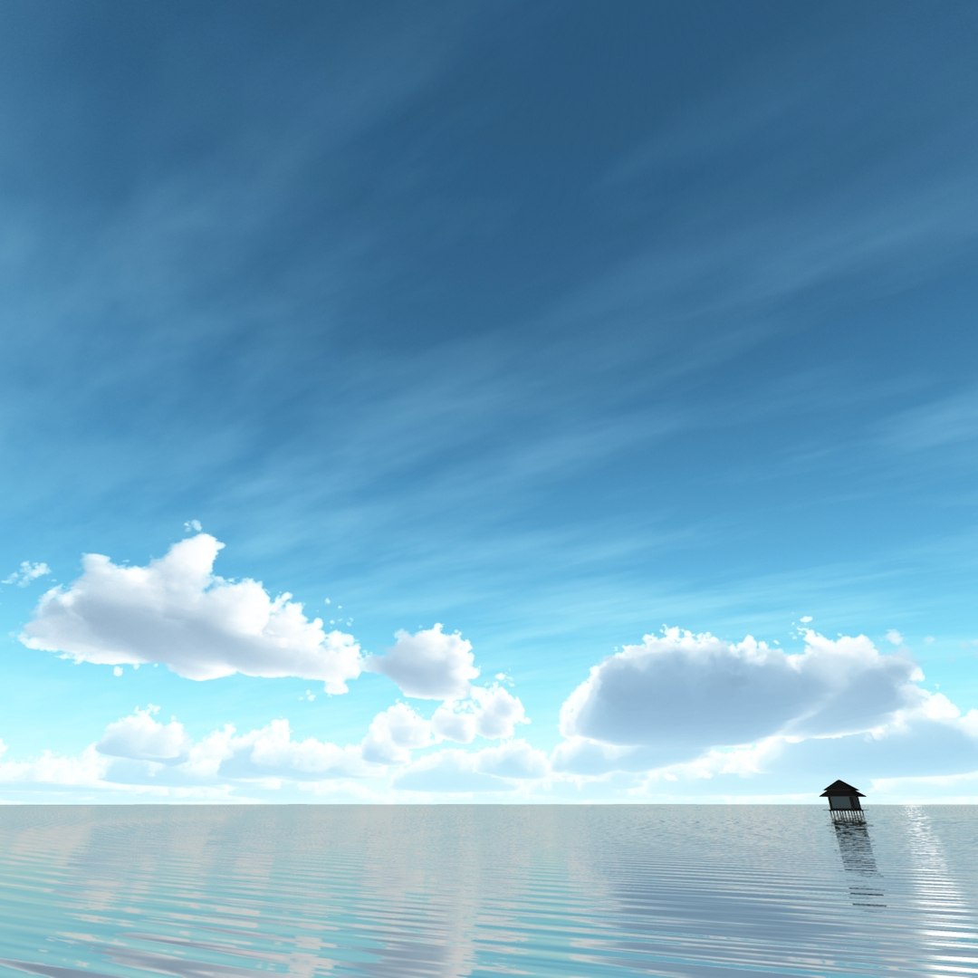 3d sky clouds architectural model