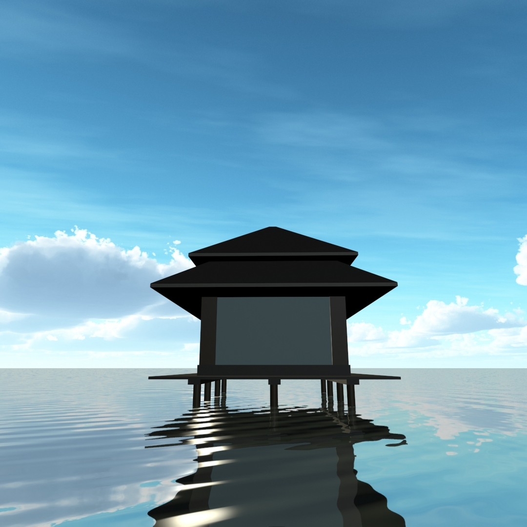 3d sky clouds architectural model