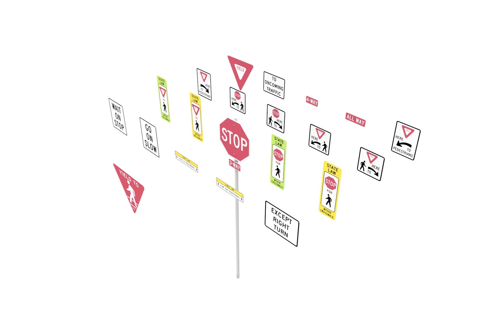 3D Road Sign R1 Series Model - TurboSquid 1377077