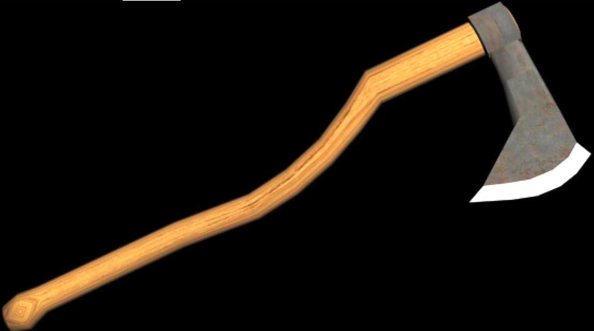 3d model big axe cut