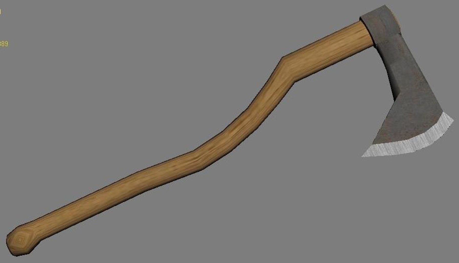 3d model big axe cut