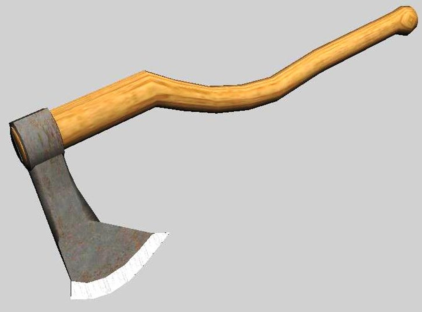3d model big axe cut