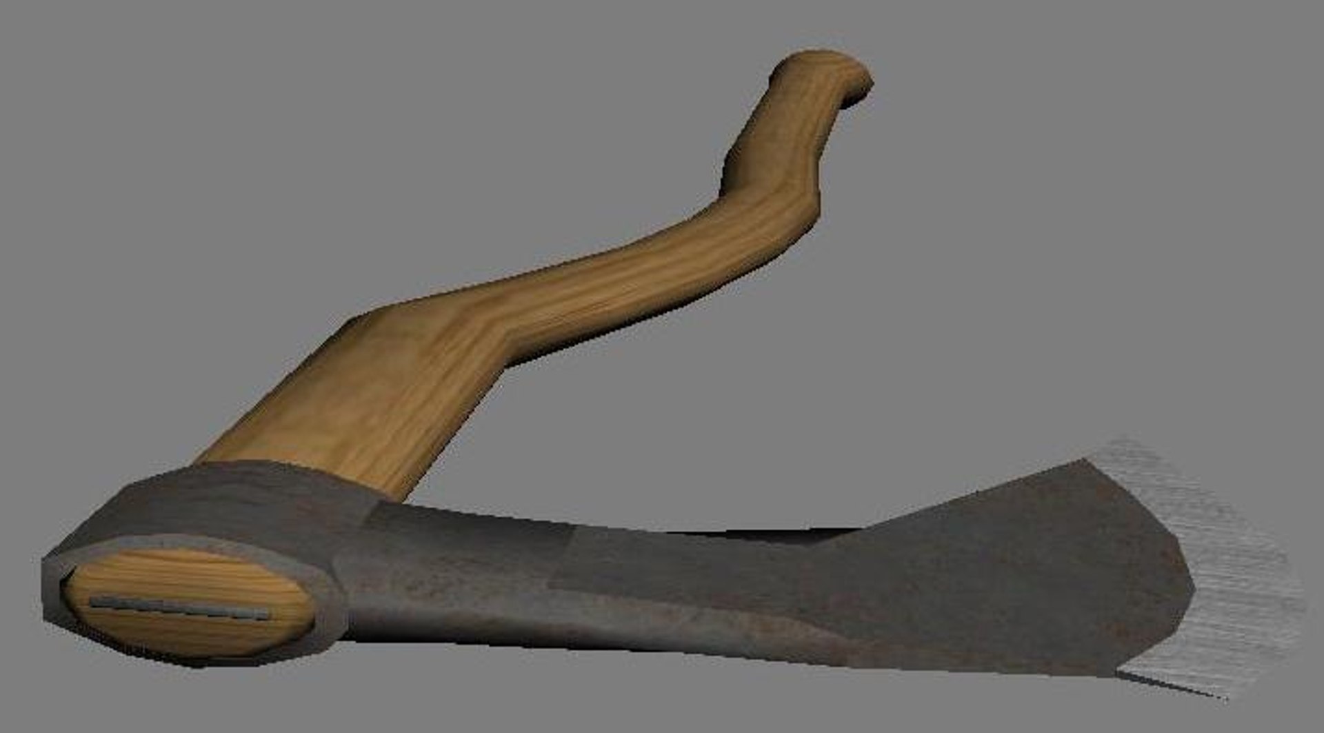 3d model big axe cut