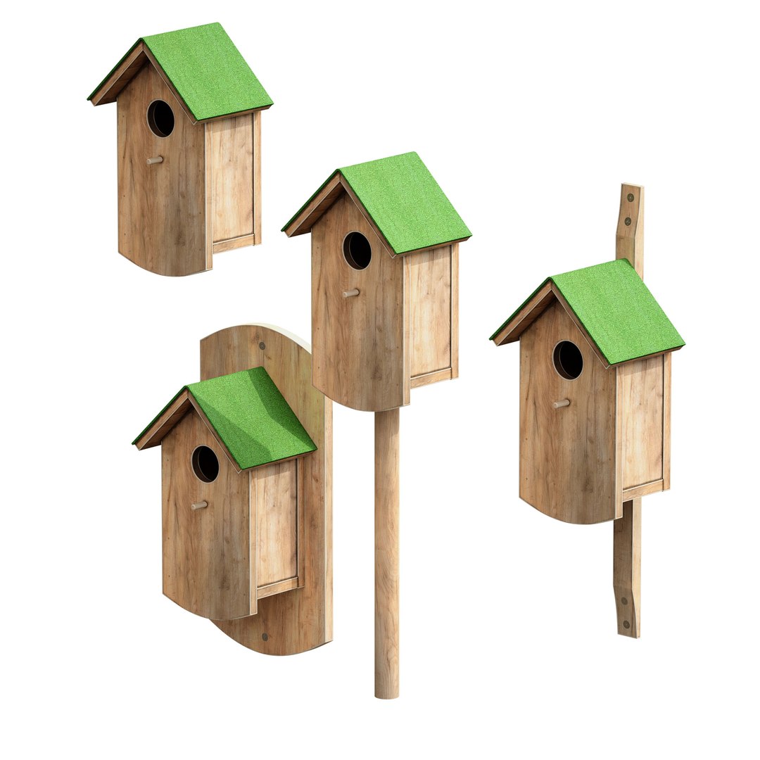 Wooden Birdhouse 3D Model - TurboSquid 2086074