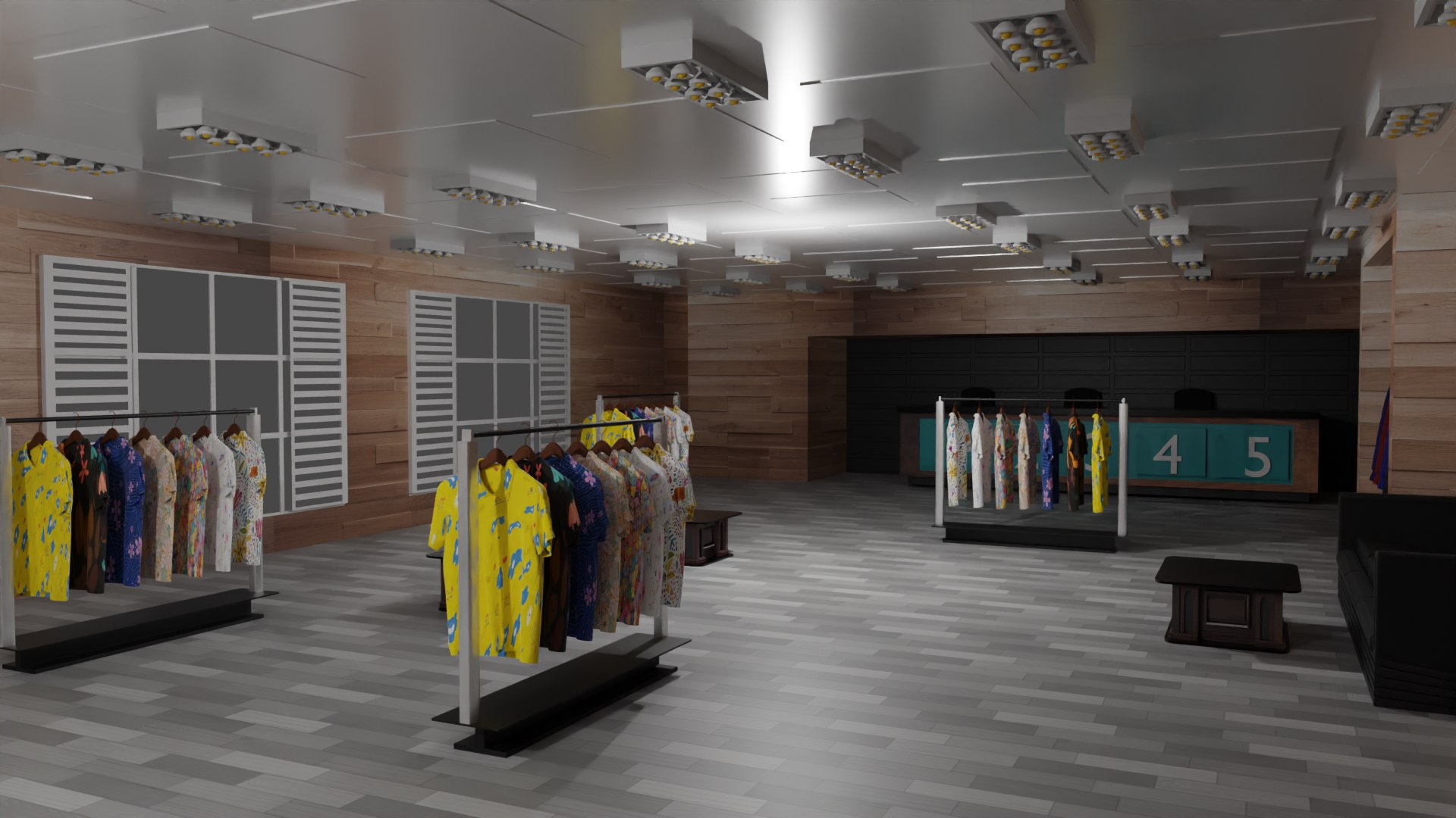 3D Clothing Store Interior Model - TurboSquid 2178908