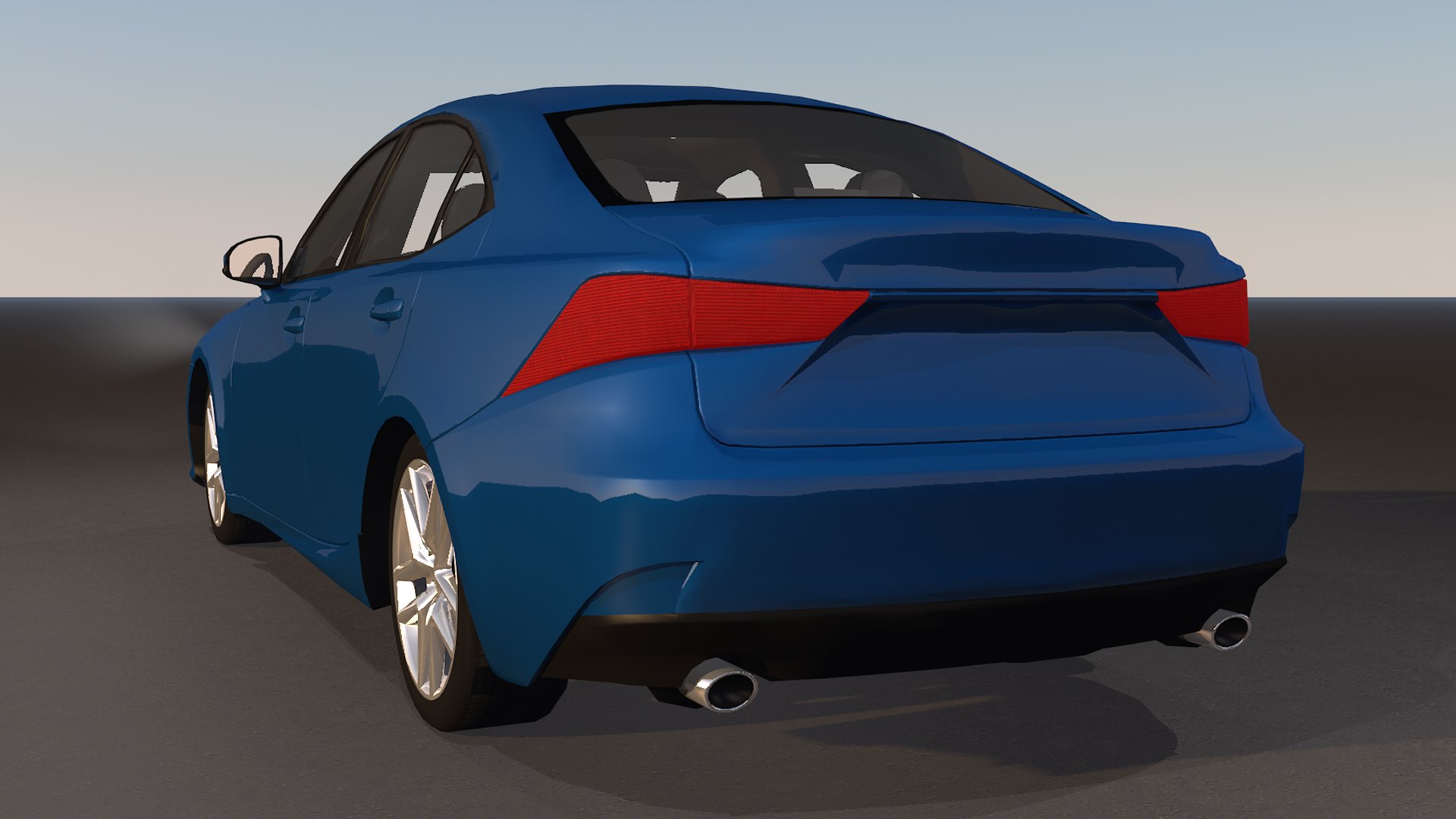 car sports doors open 3d c4d