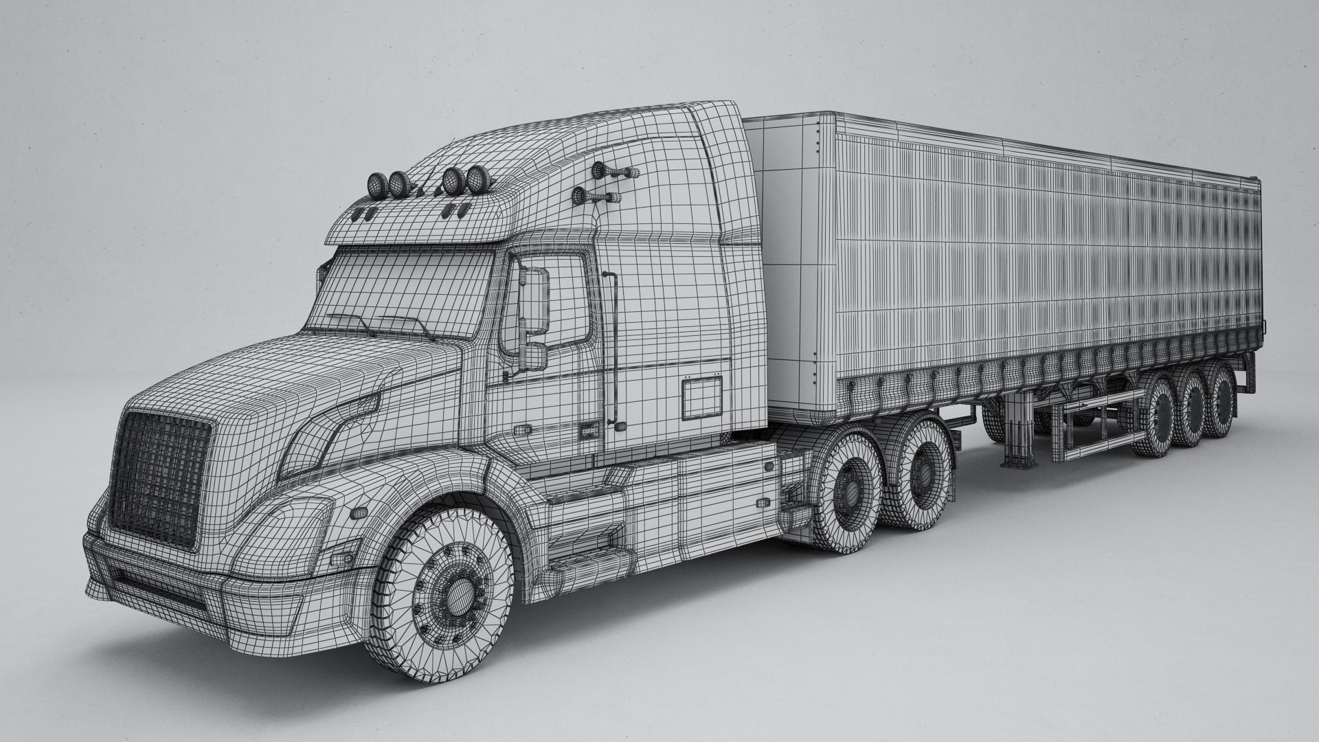 3D Heavy Transporter Truck With Trailer 03 - TurboSquid 1909211