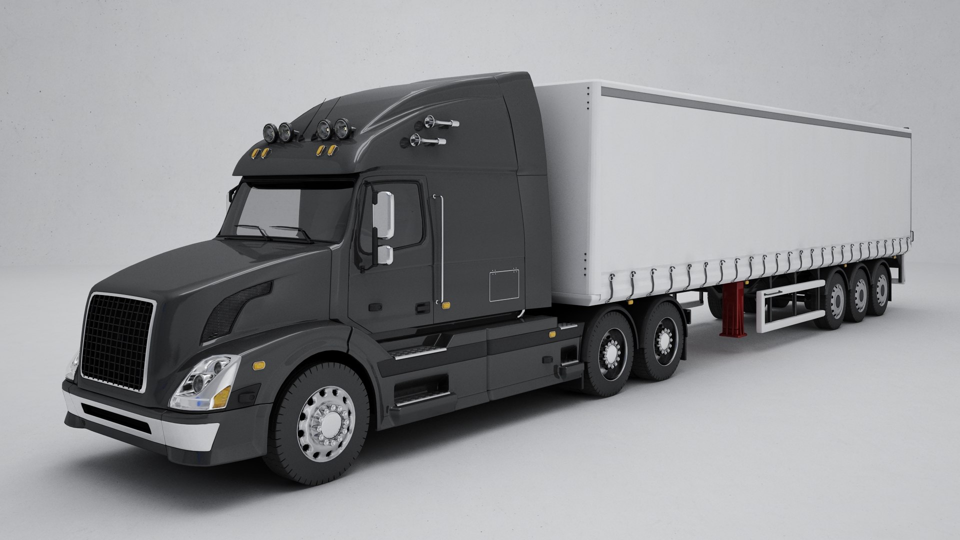 3D Heavy Transporter Truck With Trailer 03 - TurboSquid 1909211