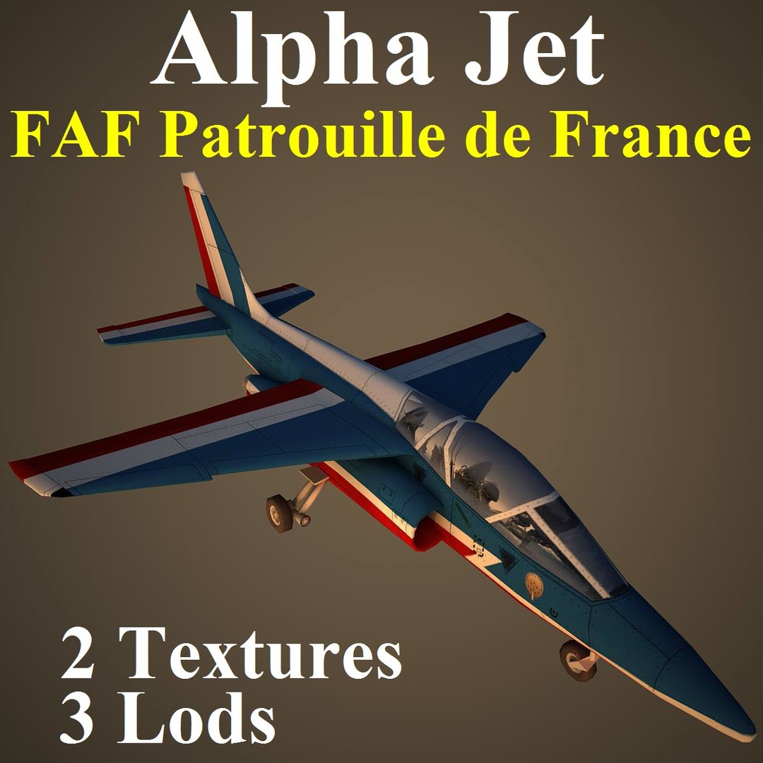 Alpha Jet Faf Aircraft 3d Model