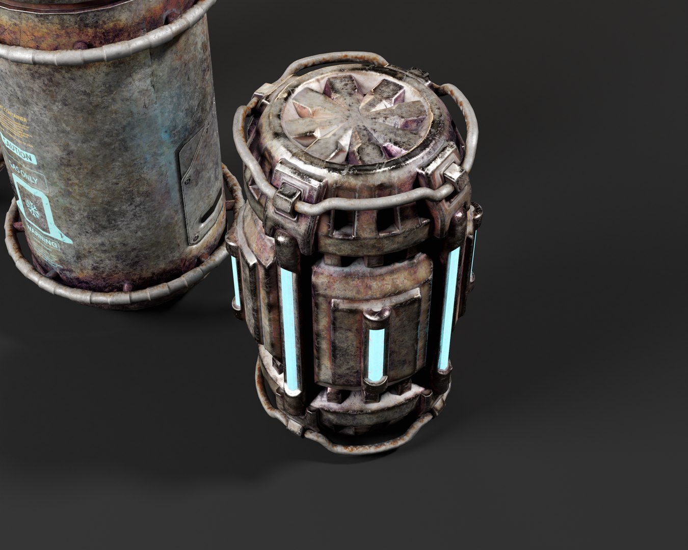 3D Sci-Fi Canister Set - TurboSquid 2357569