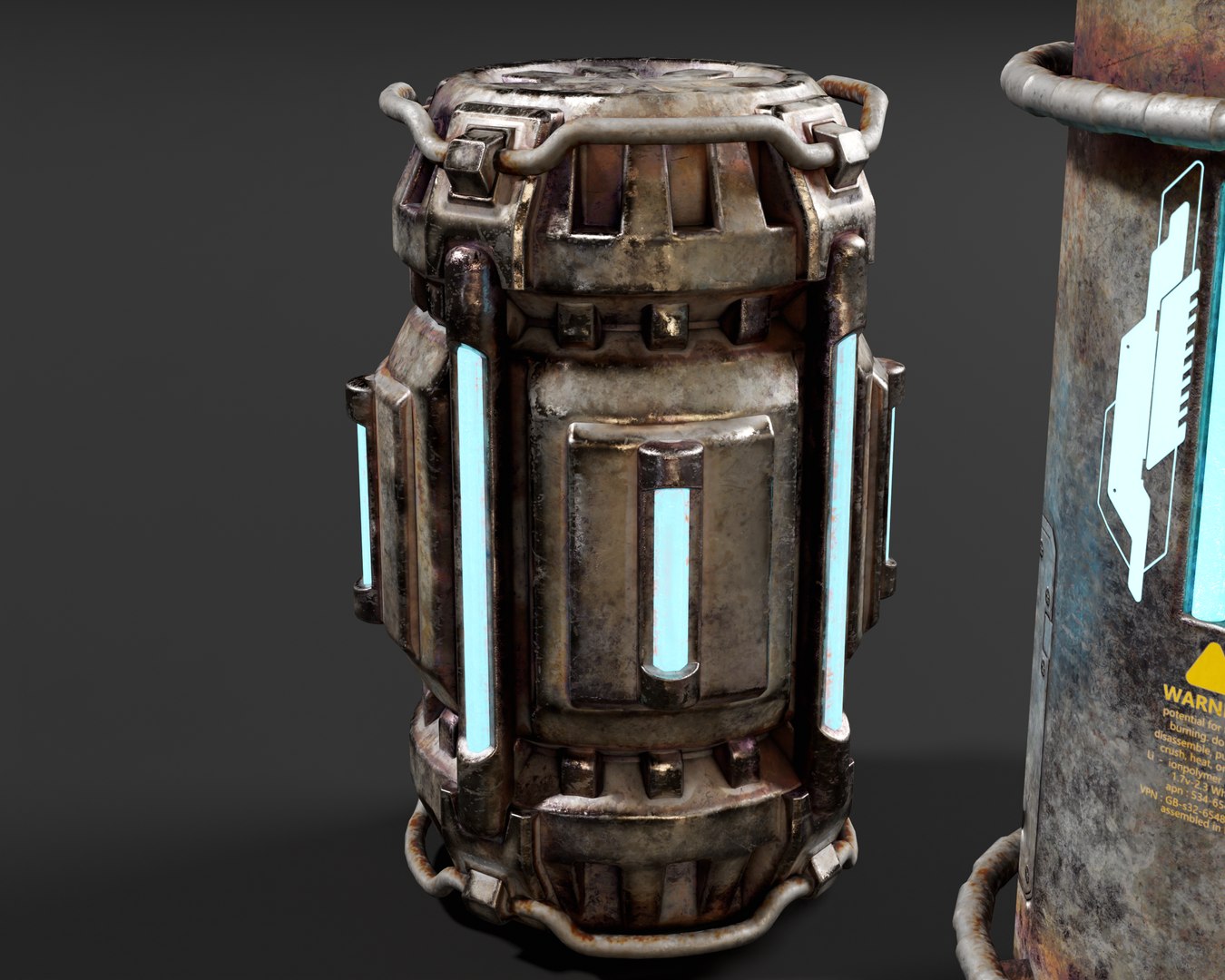 3D Sci-Fi Canister Set - TurboSquid 2357569