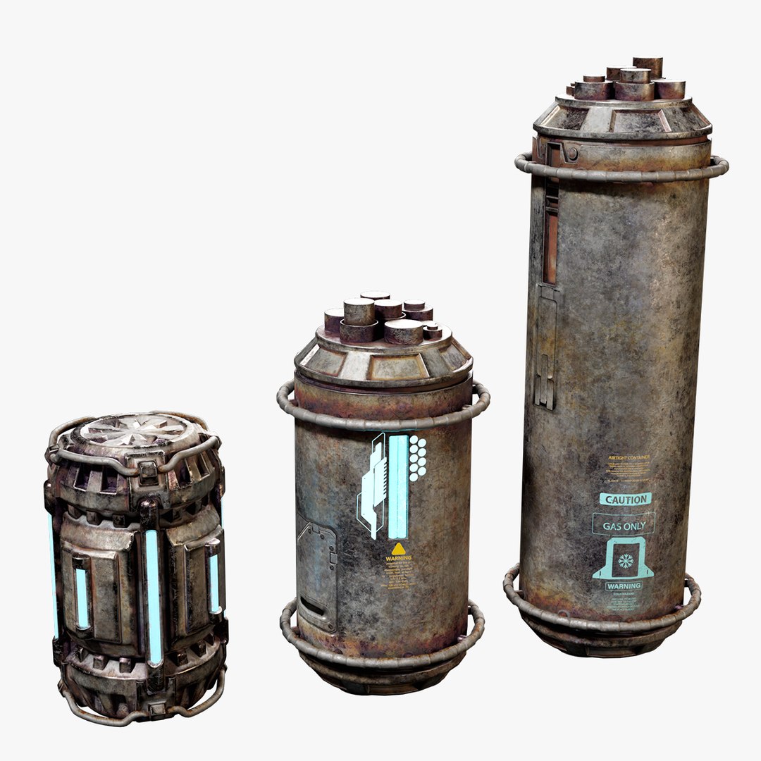 3D Sci-Fi Canister Set - TurboSquid 2357569