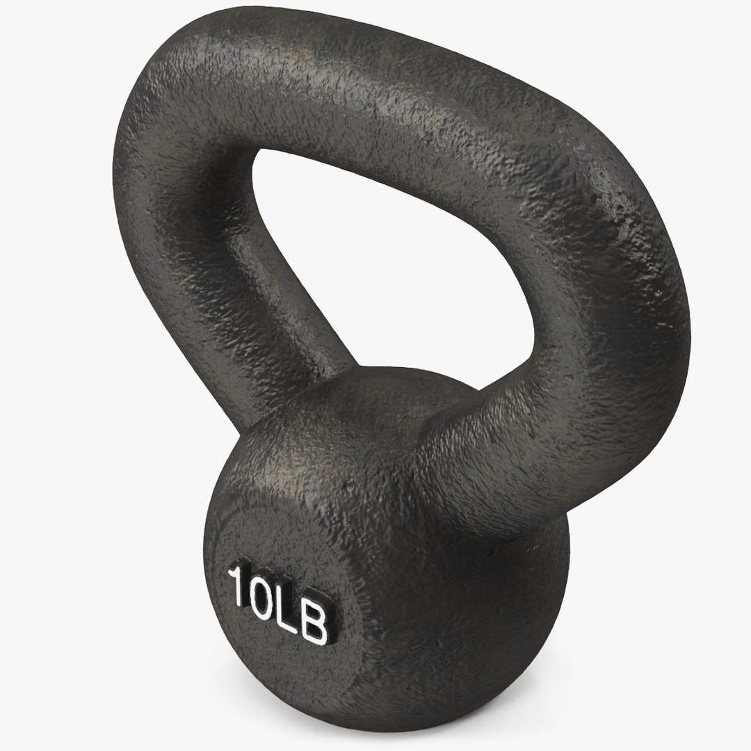Wide Grip Solid Cast Kettlebell 10lb 3D model - TurboSquid 2068969