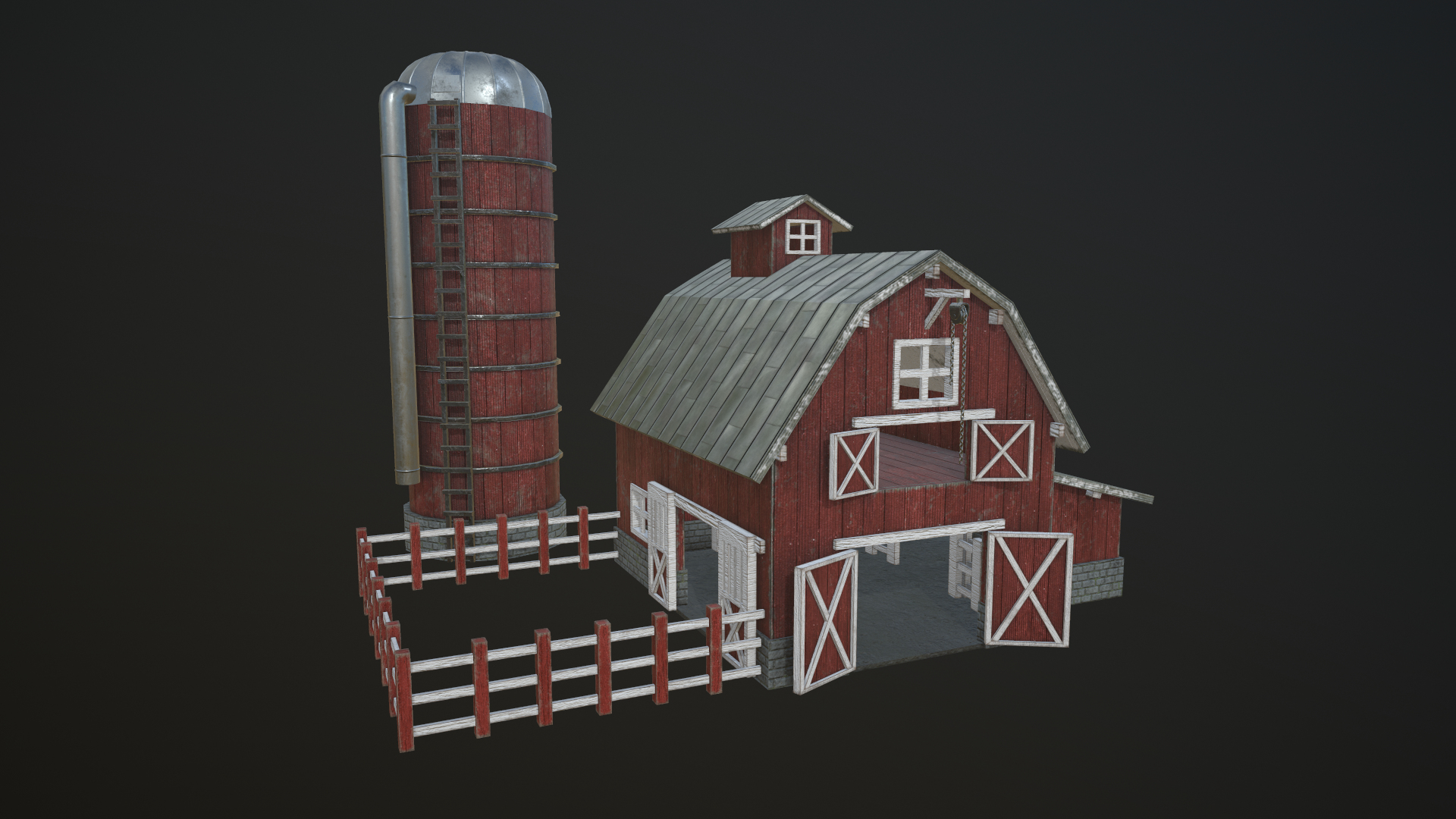 3D barn farm - TurboSquid 1709155