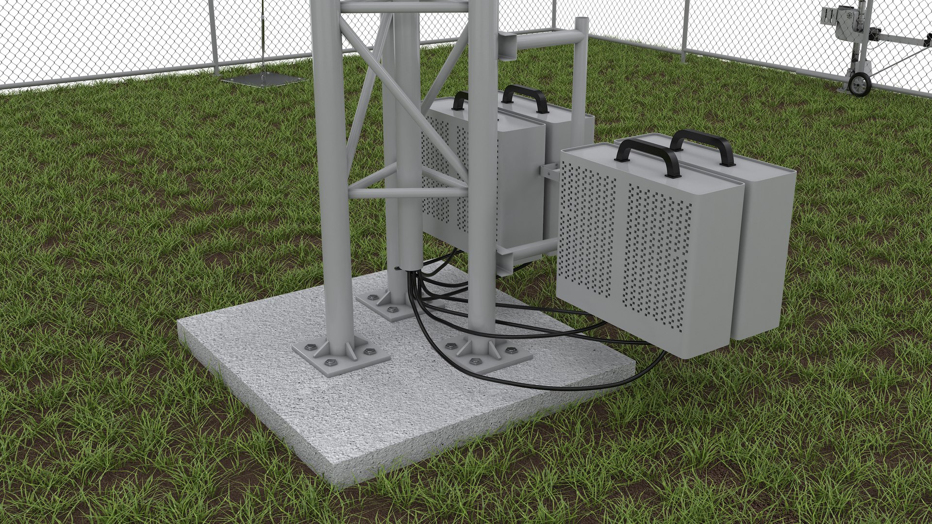 Cellular Tower Site 3D Model - TurboSquid 2262693