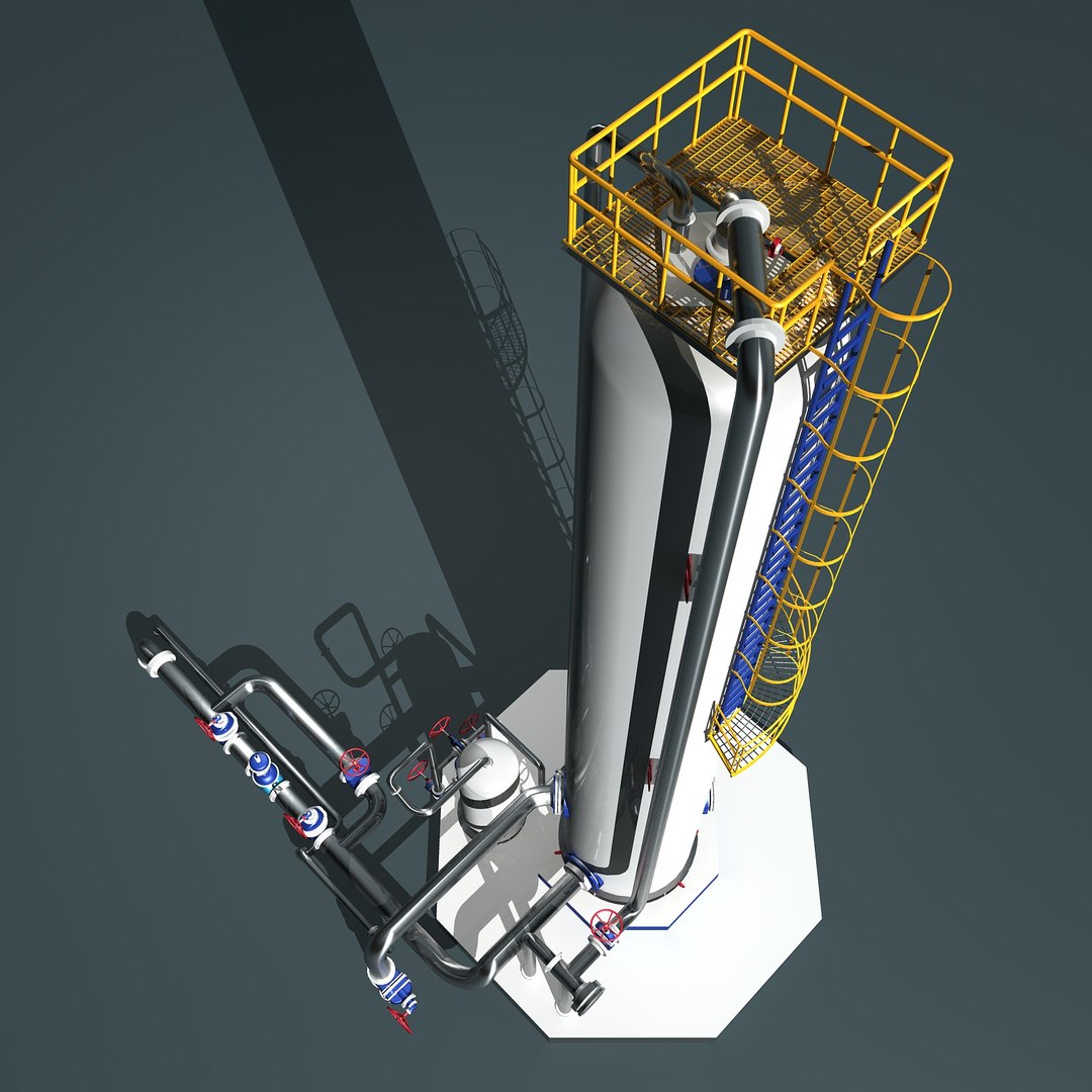Fractional Distillation Tower 3ds