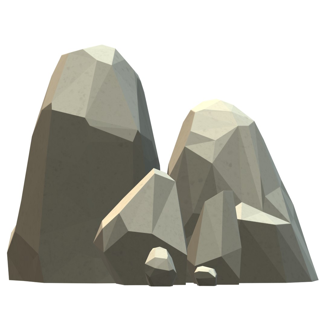 Large Rocks - Low Poly 3D Model - TurboSquid 2364635