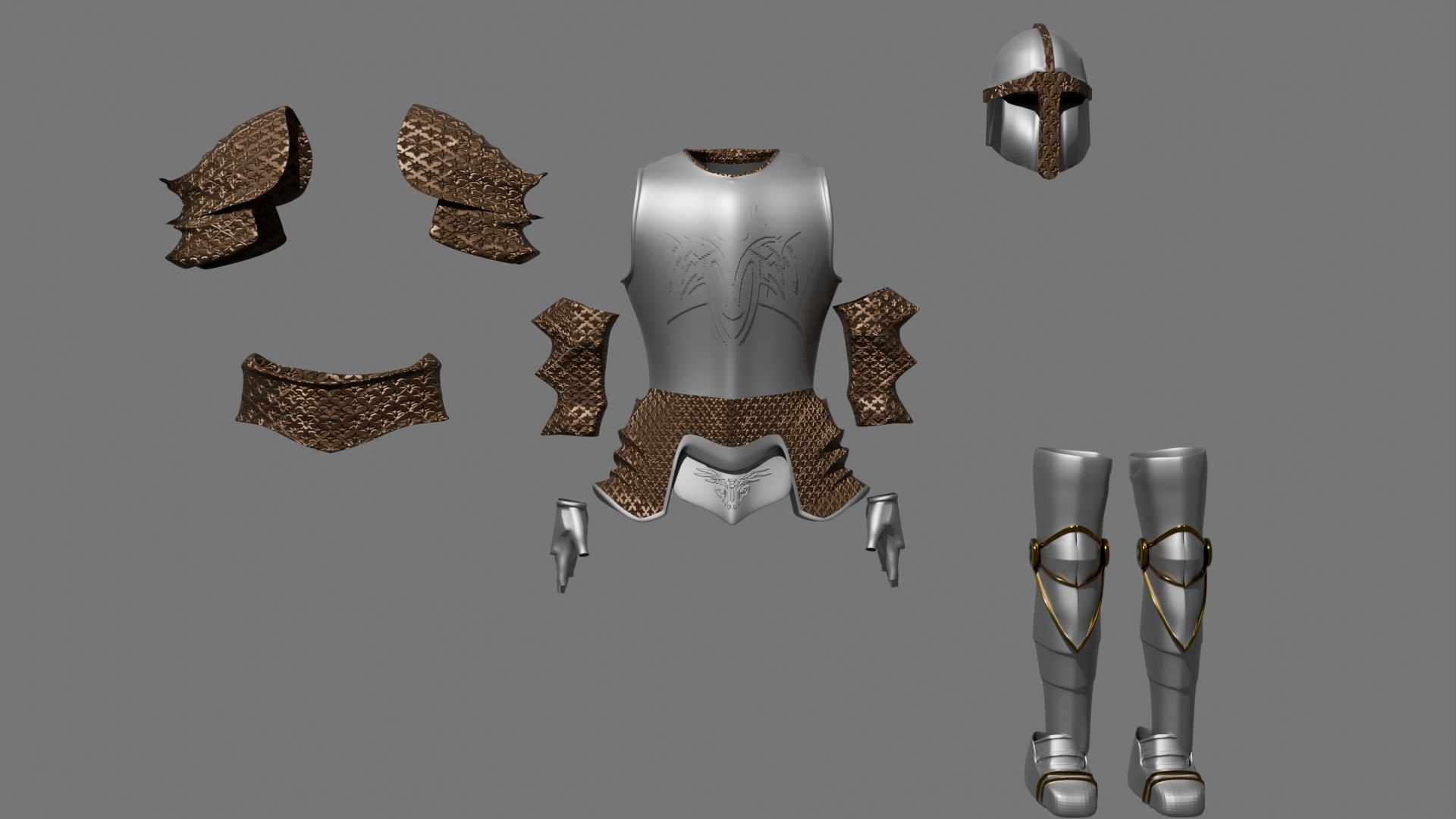 3D Complete Heavy Knight Armor - TurboSquid 2266418