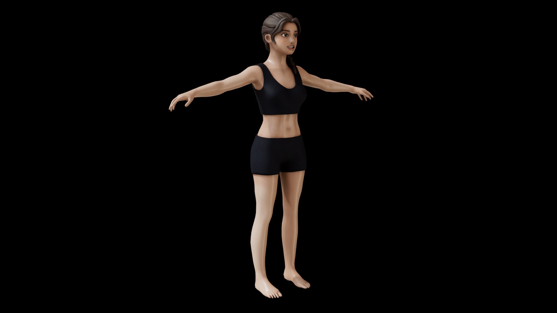 3D Stylized Female Character Rigged Girl Modeling - TurboSquid 2127058