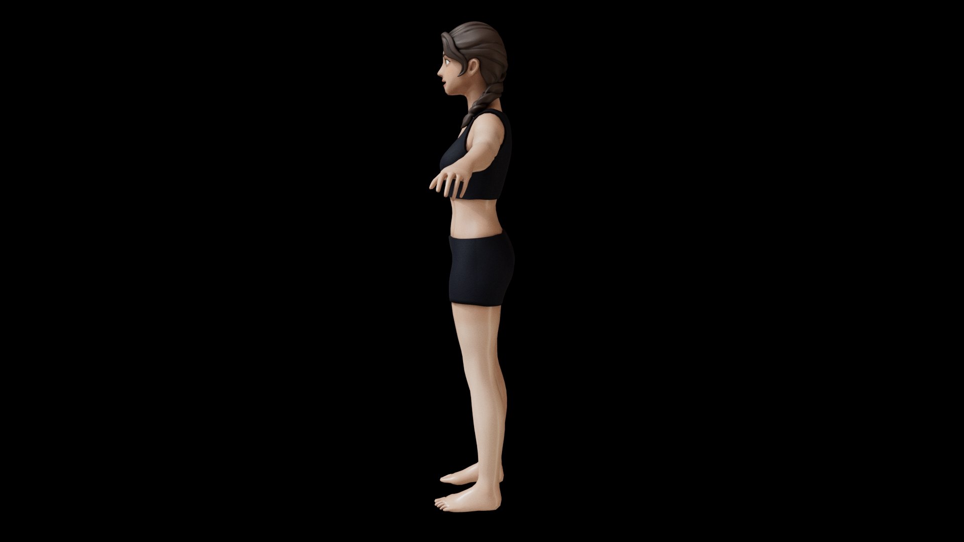 3D Stylized Female Character Rigged Girl Modeling - TurboSquid 2127058