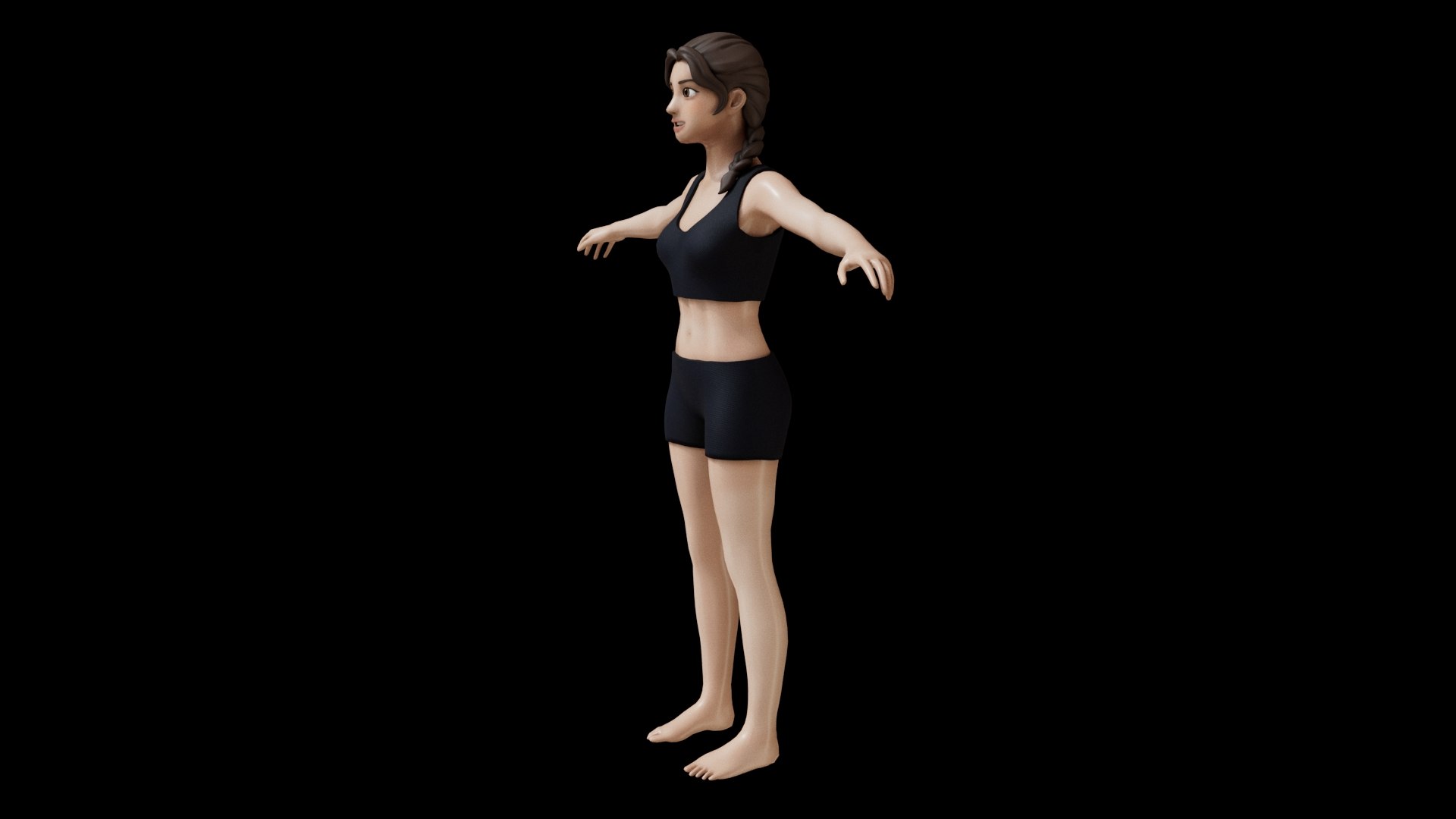 3D Stylized Female Character Rigged Girl Modeling - TurboSquid 2127058
