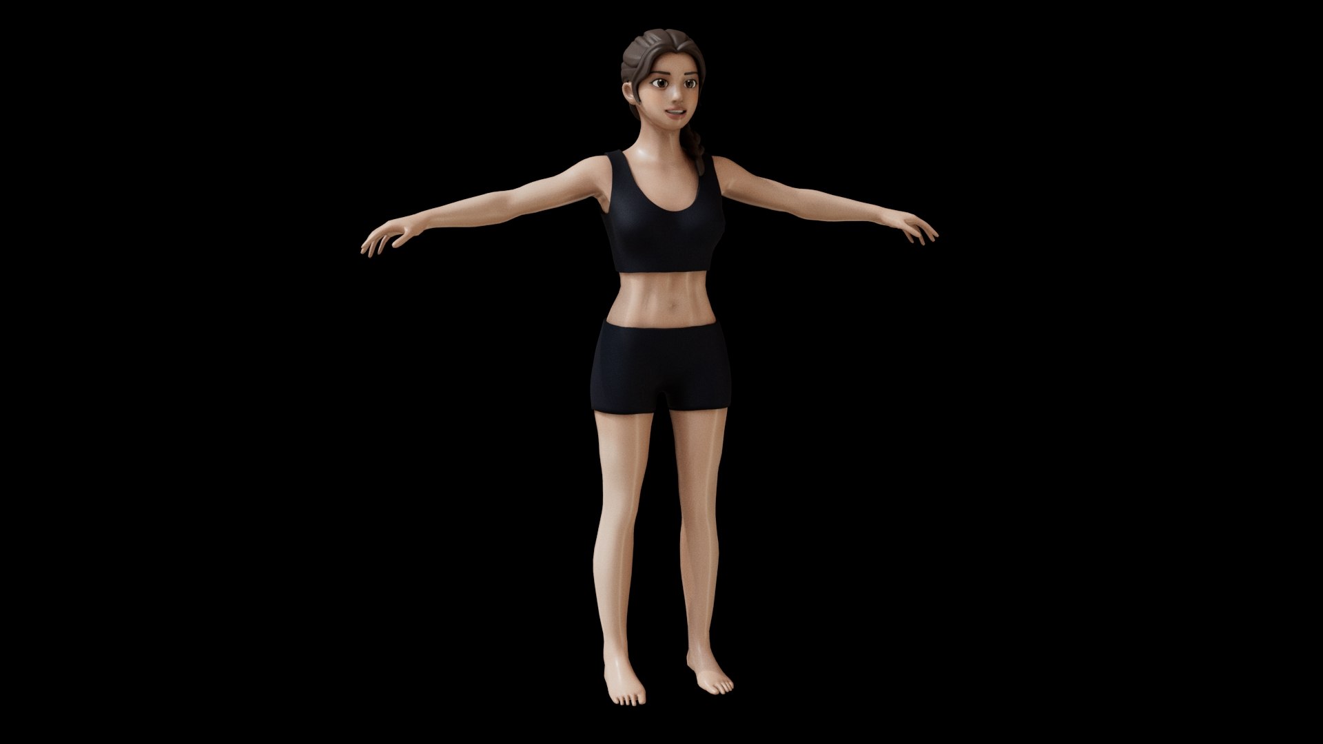 3D Stylized Female Character Rigged Girl Modeling - TurboSquid 2127058