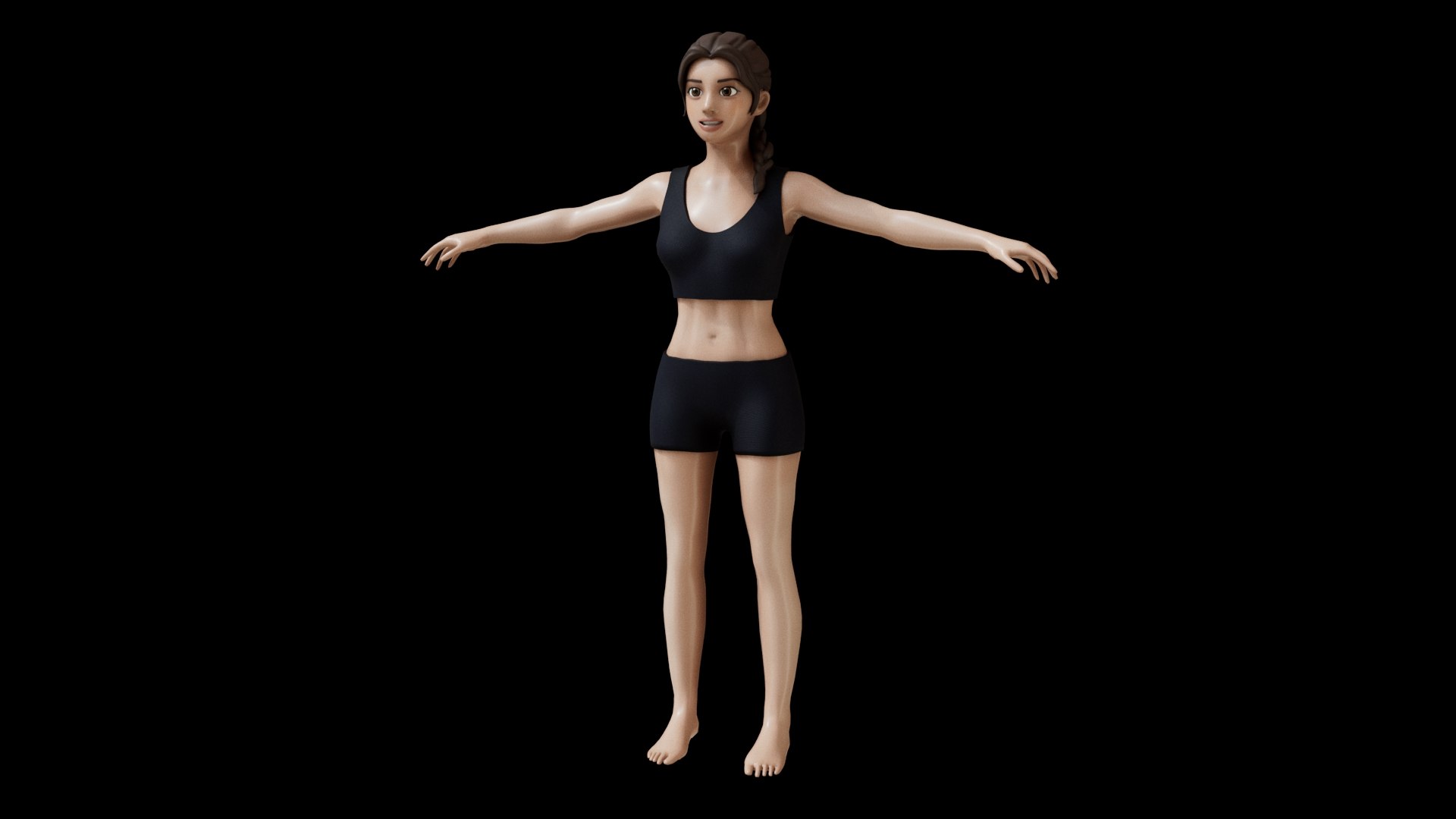 3D Stylized Female Character Rigged Girl Modeling - TurboSquid 2127058
