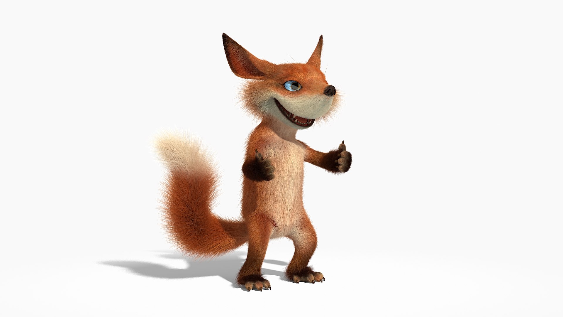 3D Funny little fox model - TurboSquid 1969310