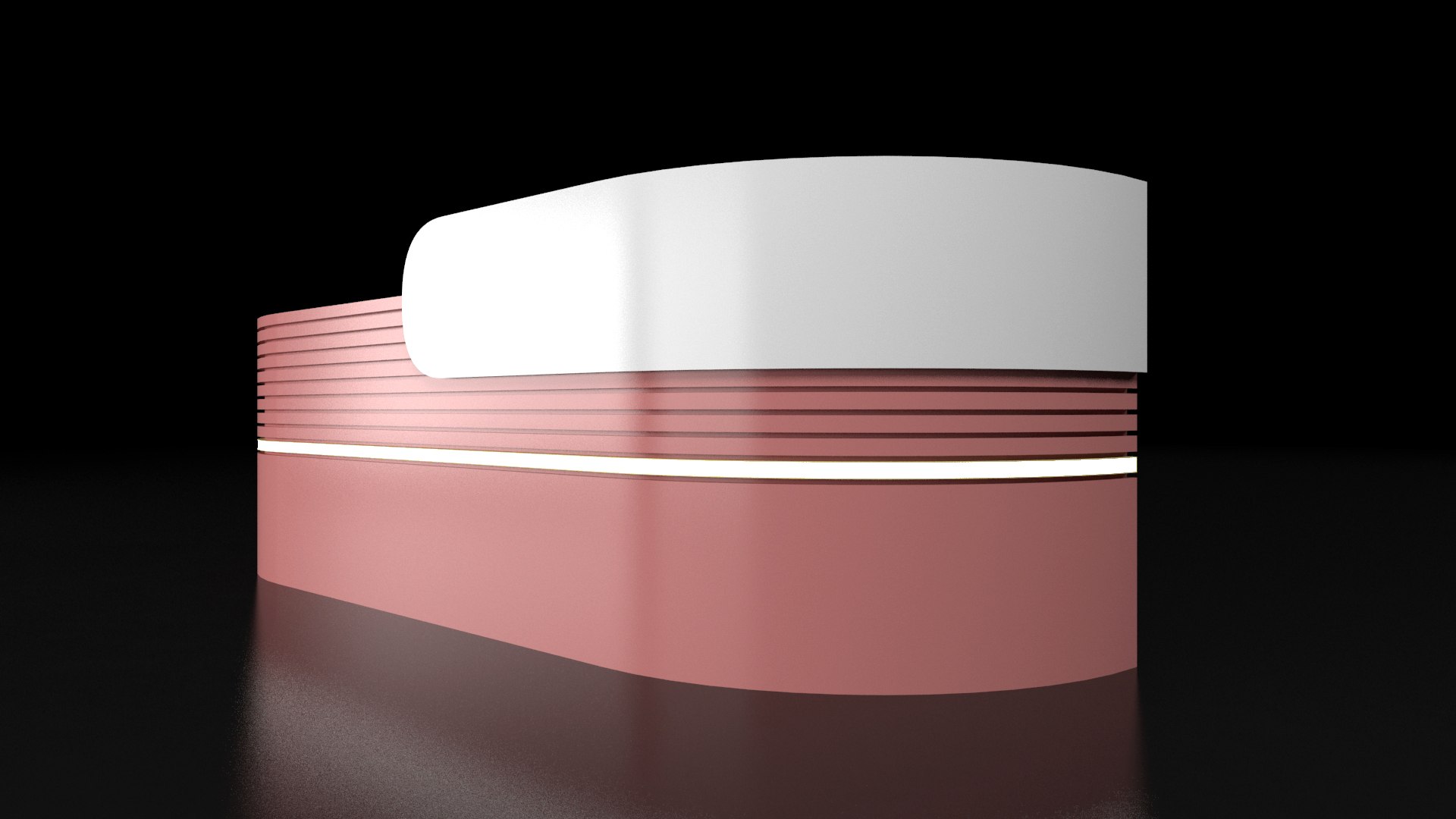 3D Modern Curved Reception Desk - TurboSquid 2074479